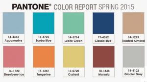 Pantone Colour Forecast 2015