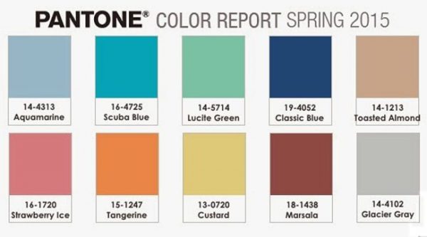 Spring 2015 Pantone Colour Trends