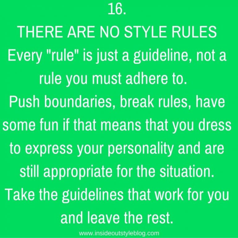 Why You Need to Know Your Style Rules, Then Break Them — Inside Out Style