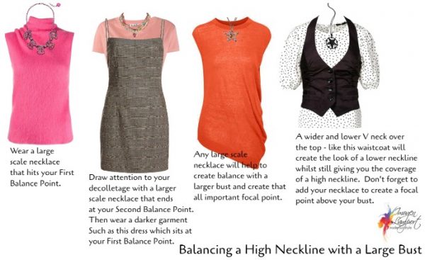 3 Steps to Flatter a Large Bust When Wearing a High Neckline — Inside ...